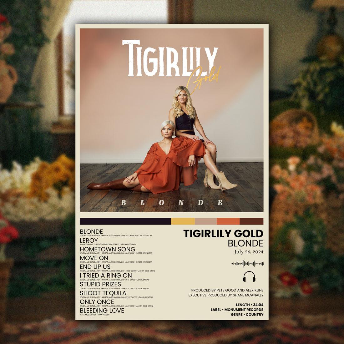 Blonde Album Poster – Tigirlily Gold